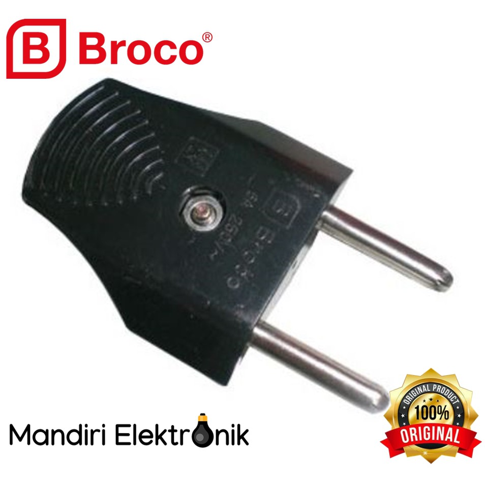 Jual Steker Gepeng Broco 344 - Colokan Broco Gepeng Hitam 344L ...