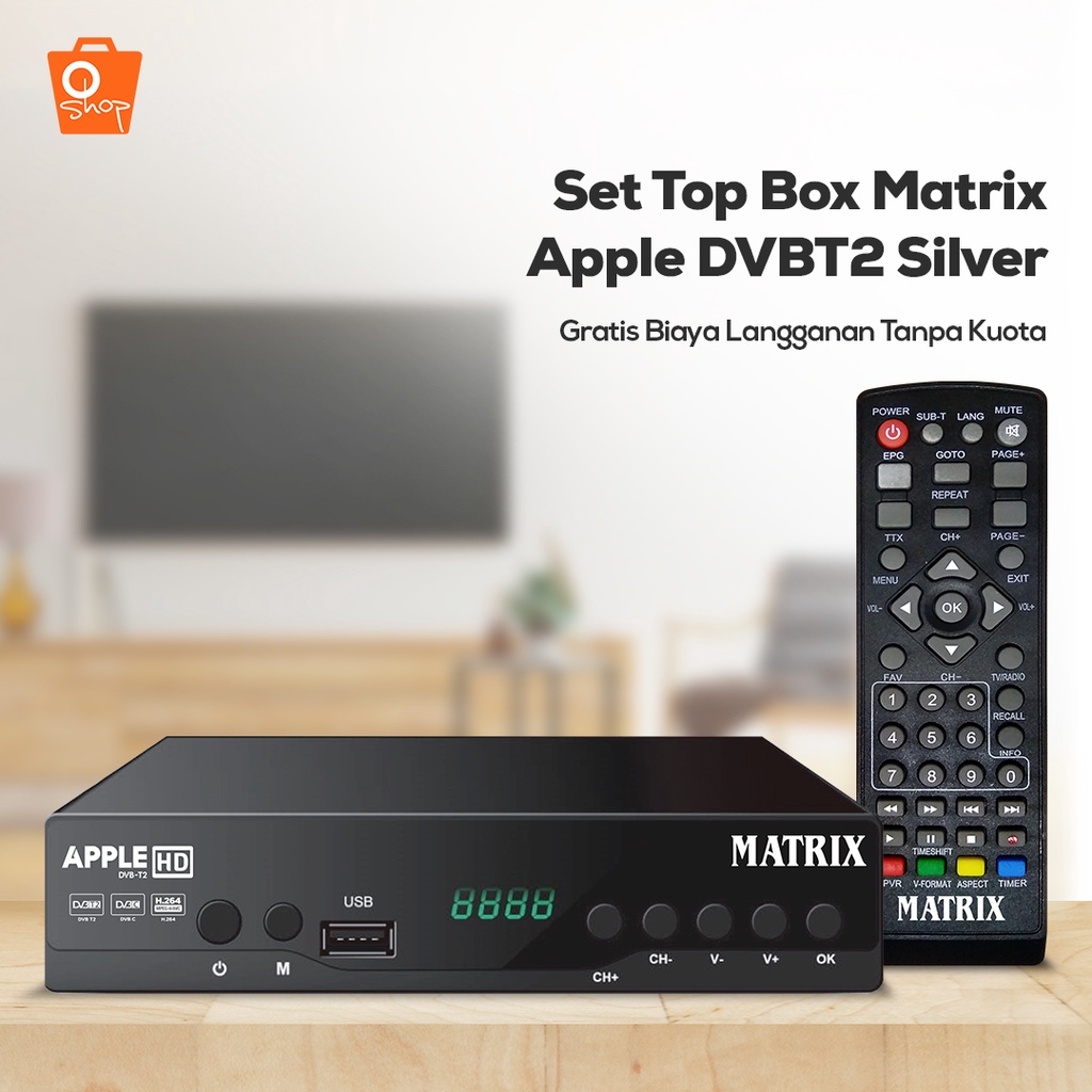 Jual Set Top Box Matrix Apple DVBT2 Silver | Applecast Full HD Receiver ...
