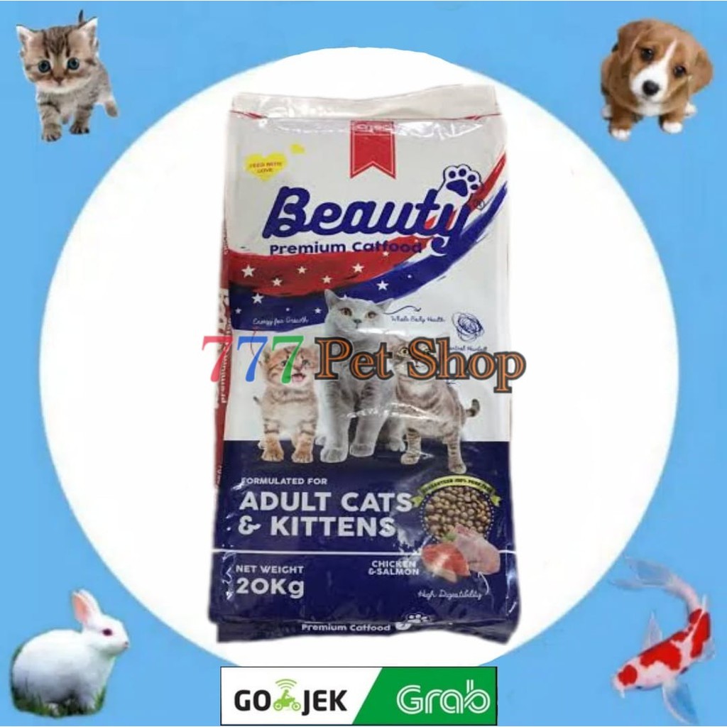 Jual makanan kucing BEAUTY premium dry food kitten & adult 7KG / 20KG ...