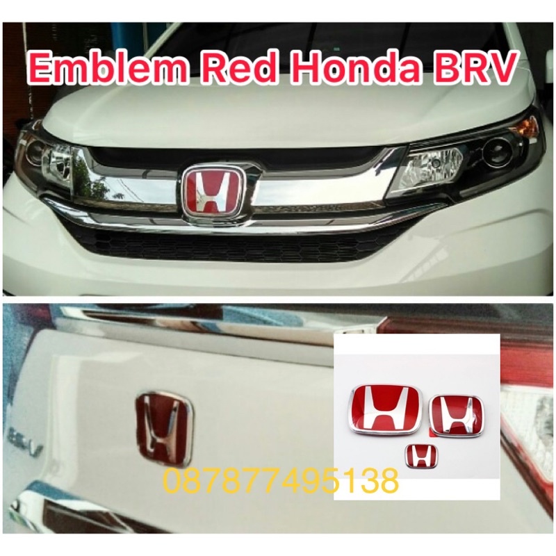 Jual Emblem red Honda merah BRV depan belakang steer JDM style racing ...