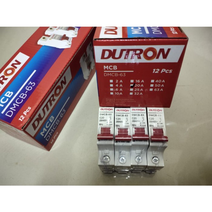 Jual Mitra Tk - MCB Domae DUTRON 1 Phase CIRCUIT BREAKER C20A 20A 20 ...