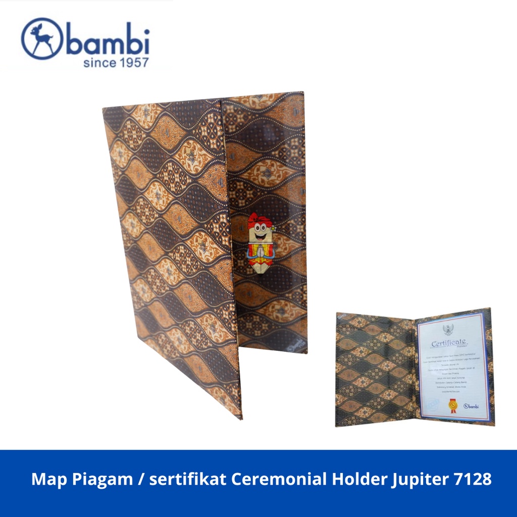 Jual Map Piagam / sertifikat Bambi Ceremonial Holder Jupiter 7128 ...