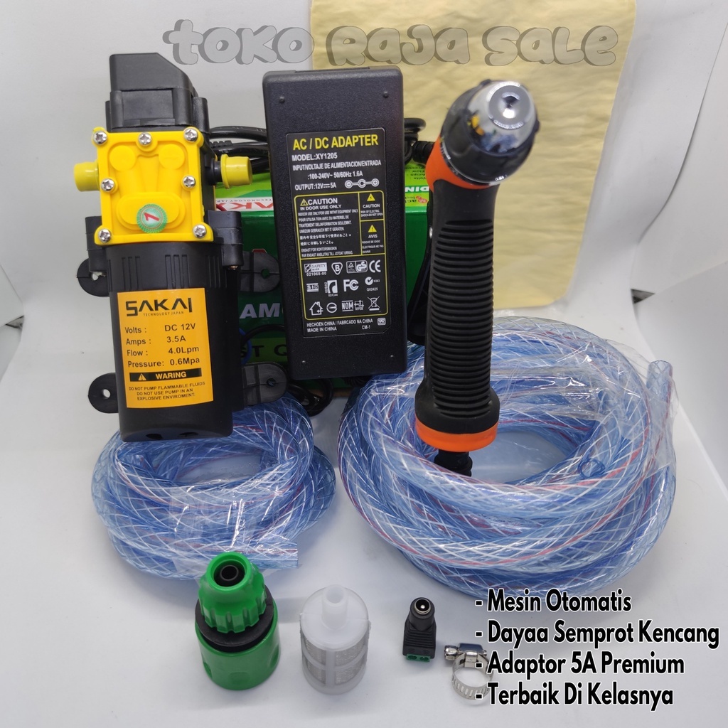 Jual Paket Komplit Pompa 12V High Pressure Cuci Motor & Mobil & AC ...