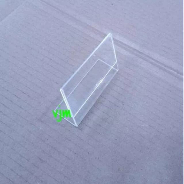 Jual Name tag acrylic 6x9cm / slant back/ label/ name/ stand acrylic ...