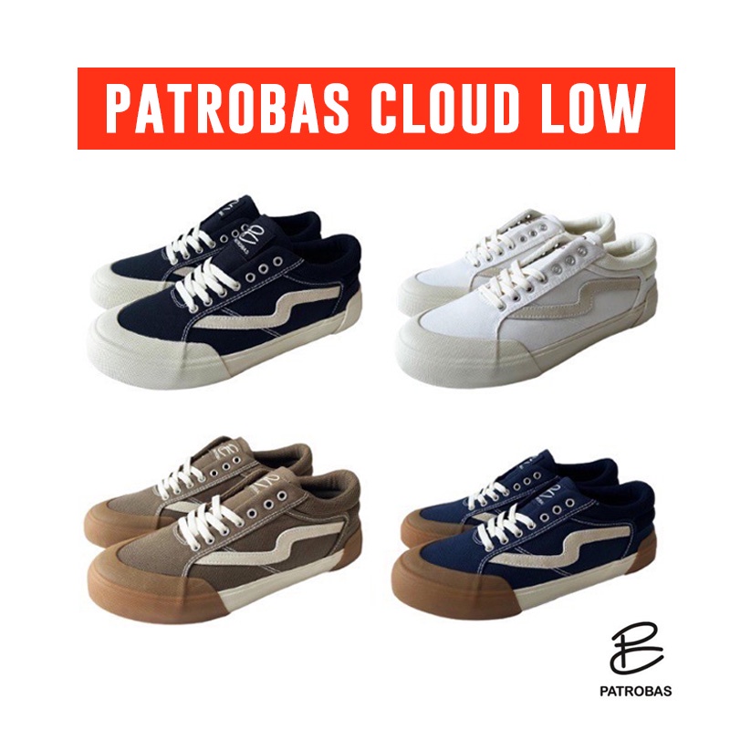 Jual Patrobas Low Cloud Black White Off White Navy Olive | Shopee Indonesia