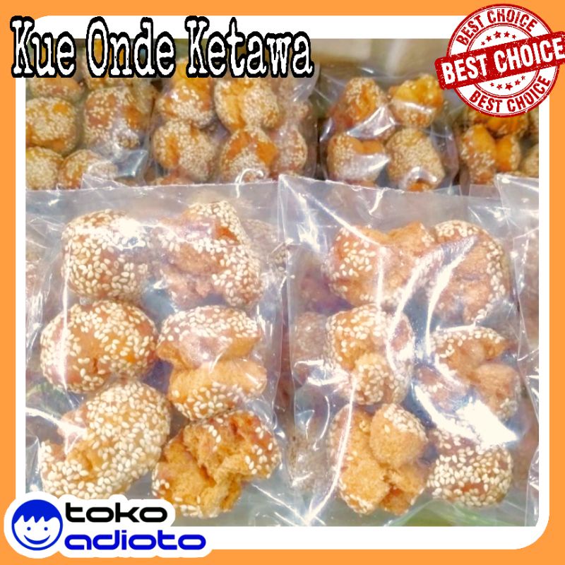 Jual Kue Ketawa isi 6pcs / Roti Ketawa / Onde Onde Ketawa / Onde Wijen ...