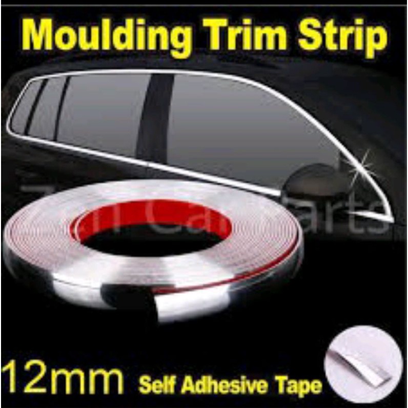 Jual List chrome moulding strip silver jendela Mobil Vios | Shopee ...
