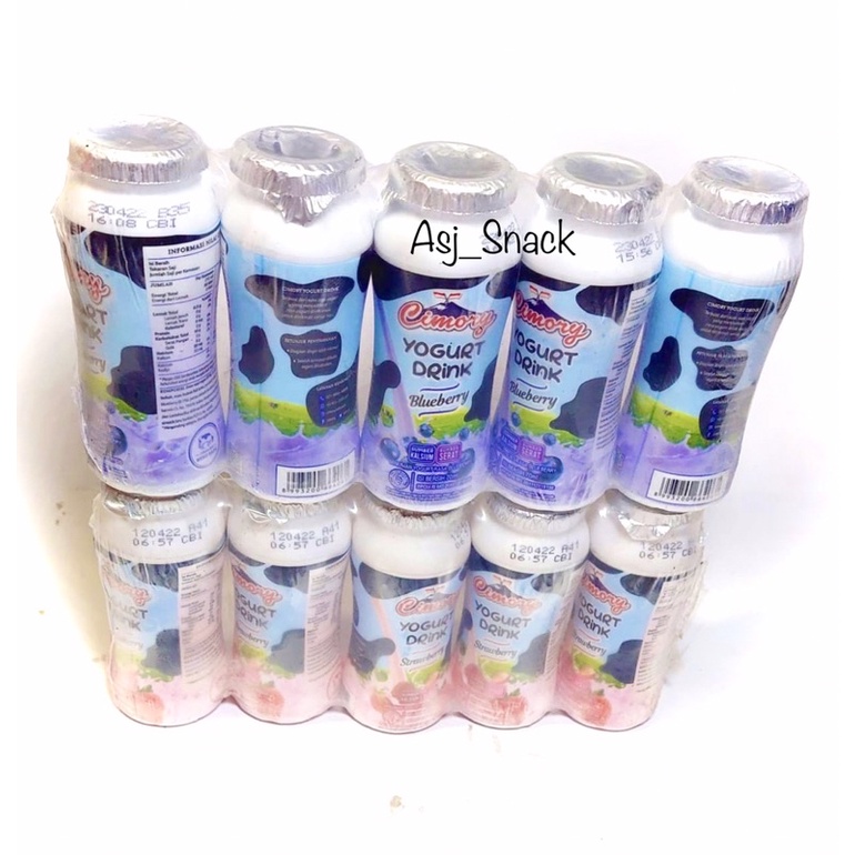 Jual Cimory Yogurt Drink Botol 2 Varian Rasa Blueberry Rasa Strawberry ( 5 pcs x 70ml ) | Shopee ...