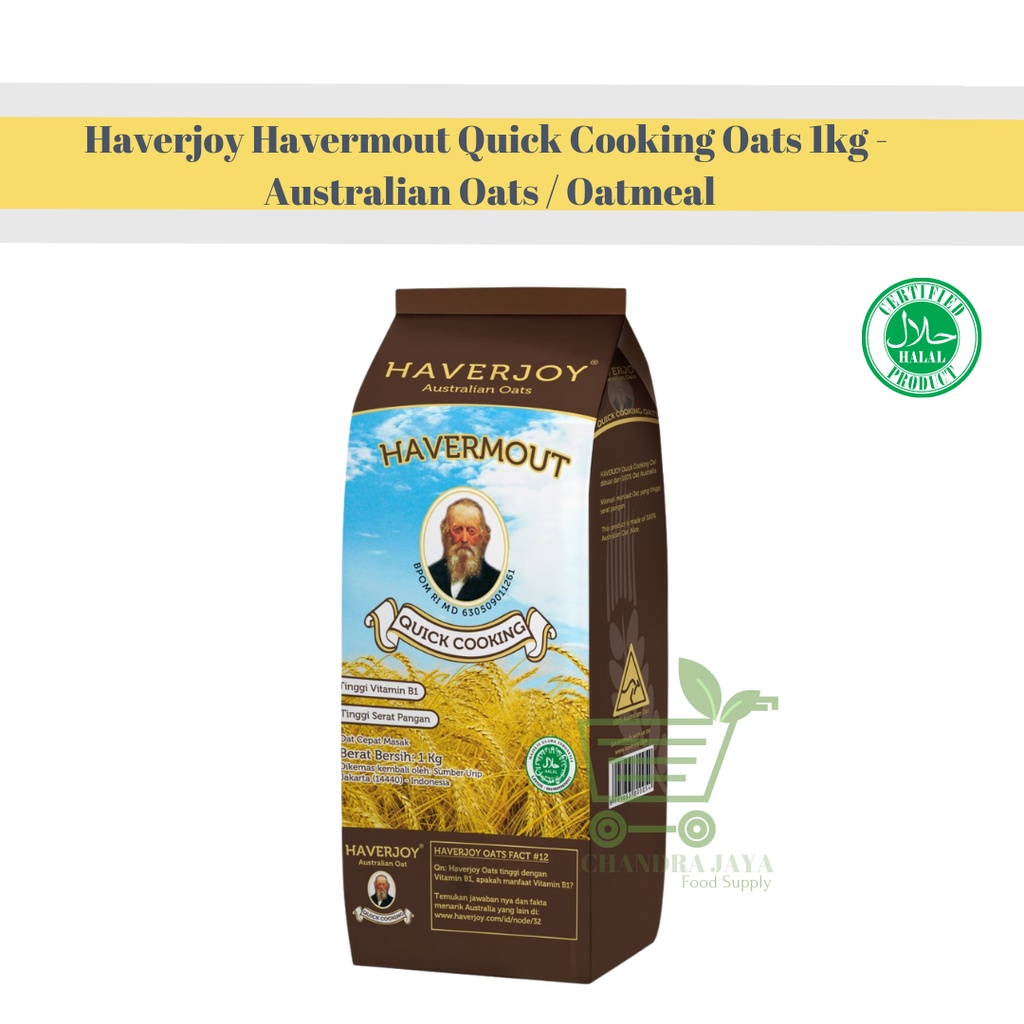 Jual Haverjoy Havermout Quick Cooking Oats 1kg - Australian Oats ...
