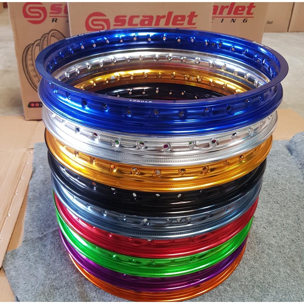 Jual Velg motor Rim Alloy SCARLET RACING set ring 17 160/185 ORIGINAL ...