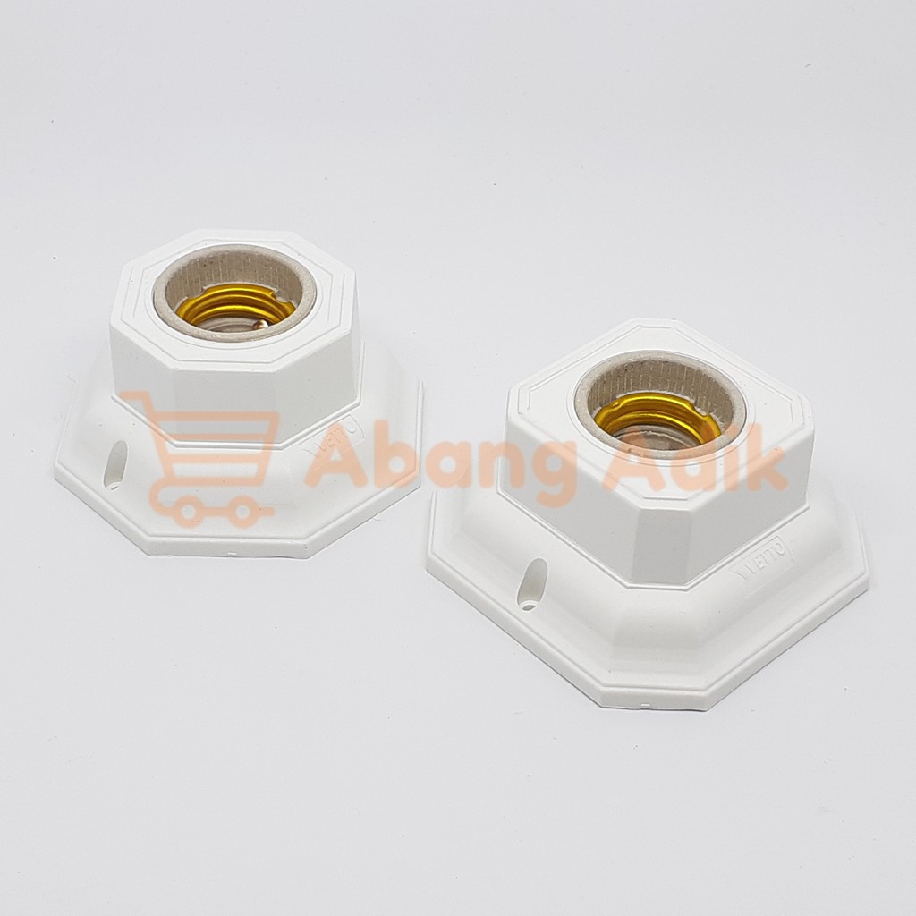Jual Vetto Fitting Batu Keramik Plafon Dudukan Kaki Bohlam Lampu E27 | Shopee Indonesia