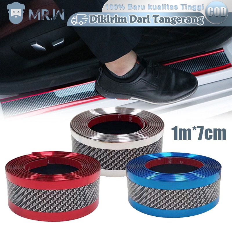 Jual Sticker Pelindung Pintu Mobil Carbon Fiber 100*7cm Strip Karet ...