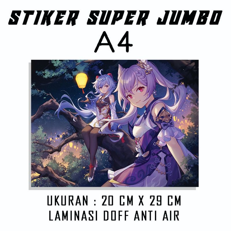 Jual Stiker Super Jumbo A4 Anime/Kpop/Custom Bebas Suka Suka | Shopee ...
