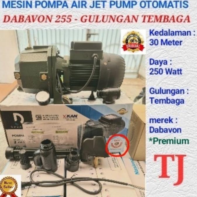 Jual Pompa Air Jet Pump Otomatis Merek Dabavon Tipe 255 - 30 Meter-Dab ...