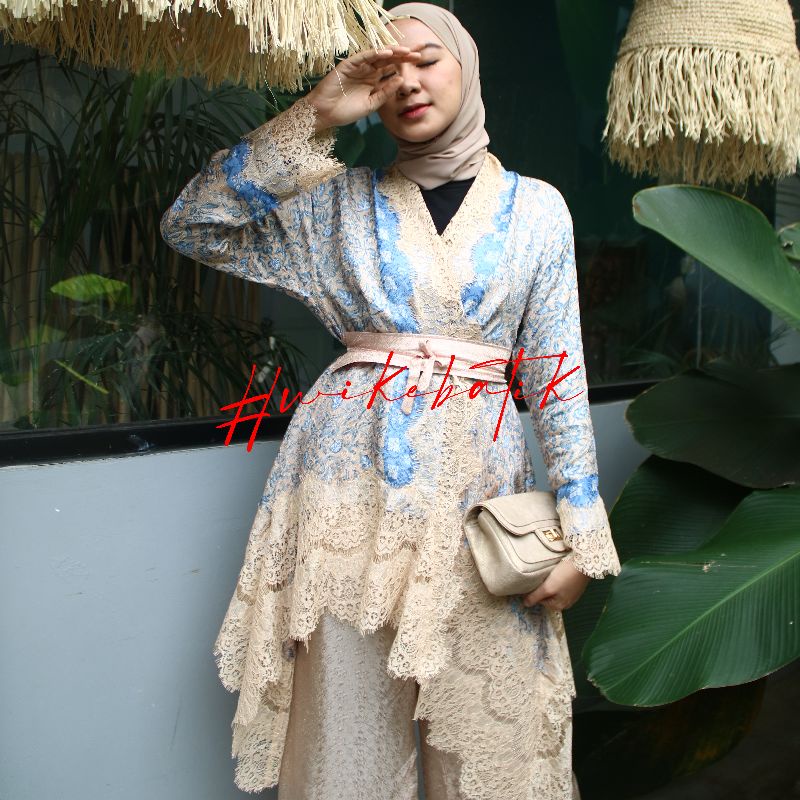 Jual WIKE BATIK | SET ANDIN KULOT KEBAYA OUTER LACE RENDA VISCOSE ...