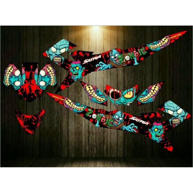 Jual Decal Full sticker motor suzuki Satria F, Fu, Fi zombi | Shopee ...