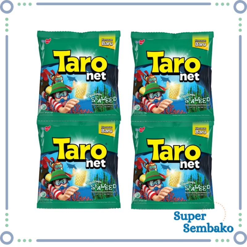 Jual MAKANAN RINGAN SNACK TARO NET RASA SEAWEED RUMPUT LAUT 17g RENCENG ...