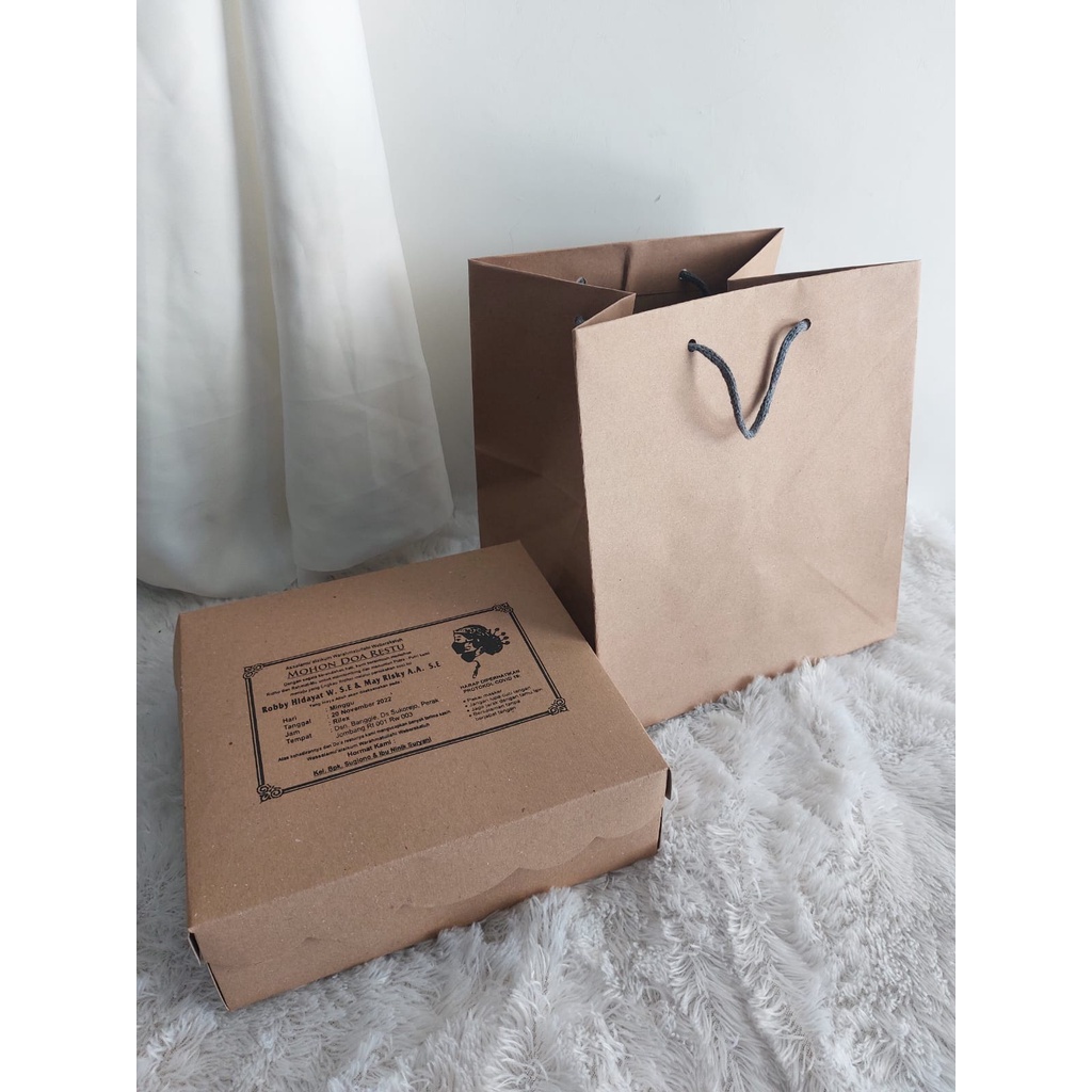 Jual PAPER BAG KOTAK NASI UKURAN 24X22X25/ PAPER BAG POLOS/ TAS NASI ...