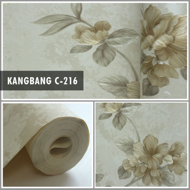 Jual Wallpaper dinding vinyl bertekstur premium isi 10meter motif bunga | Shopee Indonesia