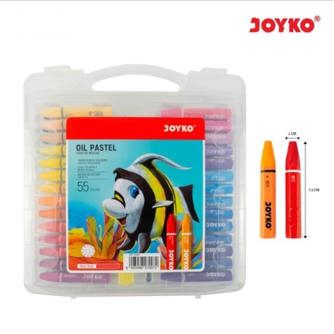 Jual Crayon Joyko Oil Pastel 55 Warna (Produk Original dari Joyko ...