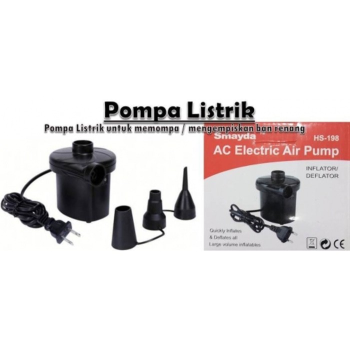 Jual Pompa Listrik Ban/bola/kasur/kolam spa/pompa angin listrik ...