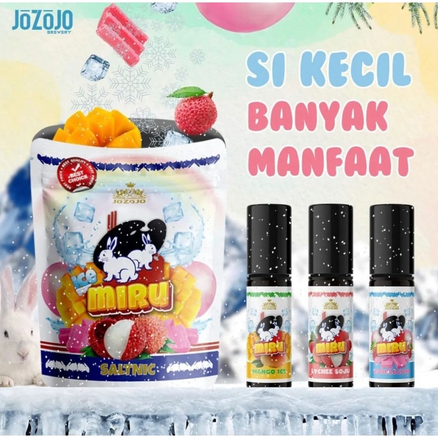 Jual MIRU ICE FRUITY SALTNIC 3x15ML 20MG LIQUID MIRU FRUITY SALT 3IN1 ...