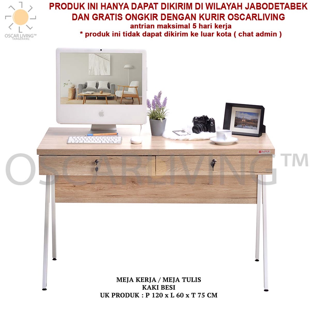 Jual Meja Kerja MLS 222 Super Furniture / Meja Komputer Kaki Besi ...