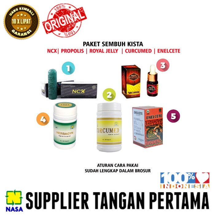 Jual Paket Obat Kista / Miom Lengkap dari Nasa ( Crystal X, Propolis ...
