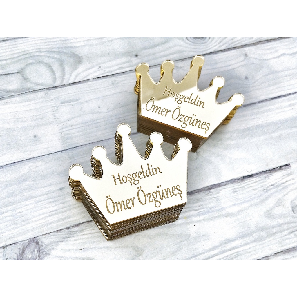 Jual [LABEL] AKRILIK - MAHKOTA - Label Akrilik Hijab, Tas, Mahar ...