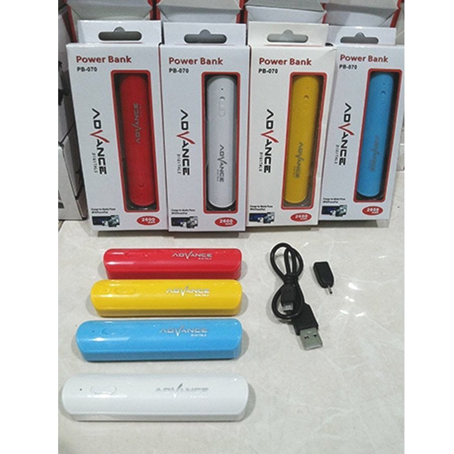 Jual Power Bank Advance PB-070 Kapasitas 2600 mAh | Shopee Indonesia