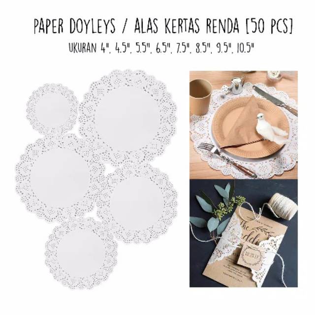Jual BAHAN MAHAR-DOILIES PAPER/ DOYLEYS kerajinan tangan-bahan DIY ...