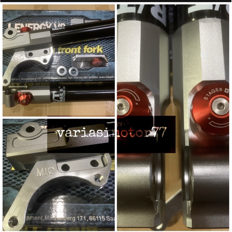 Jual BOTTOM SHOCK DEPAN RT STAGE 6 PLUS BREKET 2 PISTON BEAT VARIO ESP ...