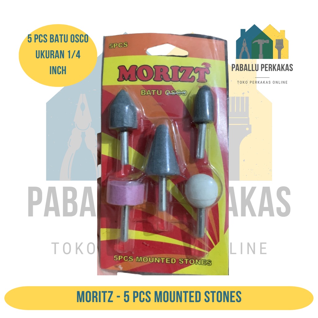 Jual Batu Osco 5 pcs Mounted Stones 1/4" inch MORIZT / Mata bor batu ...