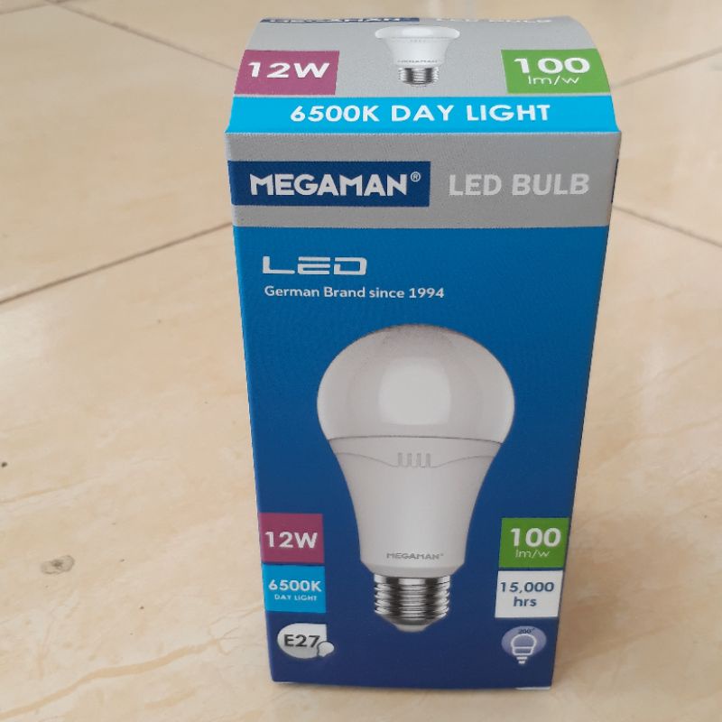 Jual MEGAMAN Lampu LED 12 Watt 12w Garansi 2 Tahun SNI - Putih 6500K / Kuning 3000K | Shopee ...