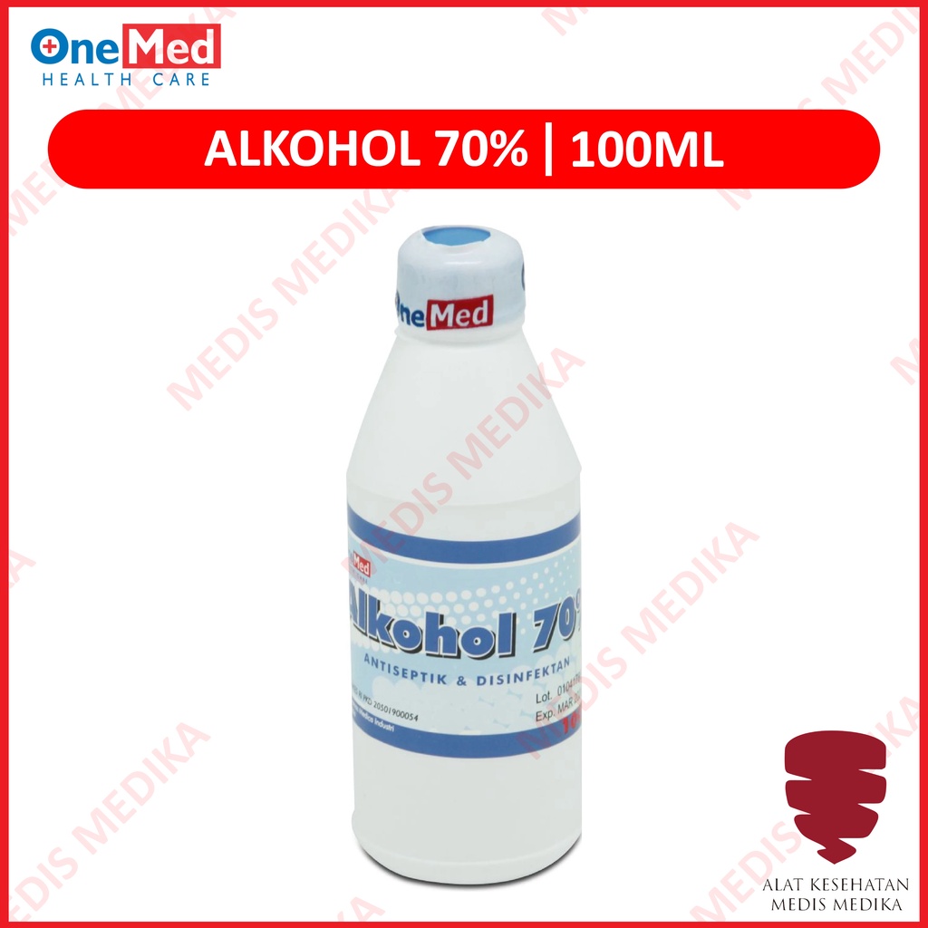 Jual Alkohol 70% 100 ml OneMed Alcohol Antiseptic Antiseptik P3K Obat ...