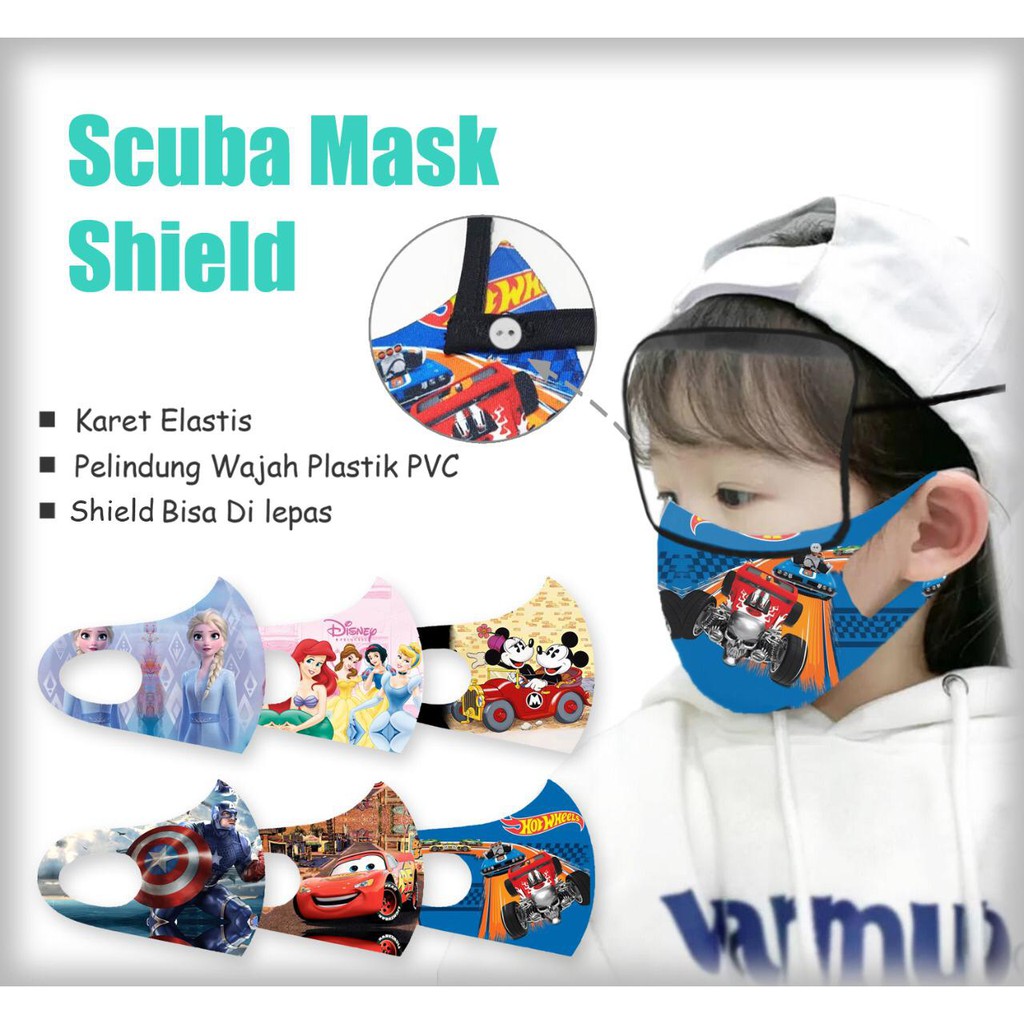 Jual masker praktis scuba anak dengan shield | Shopee Indonesia