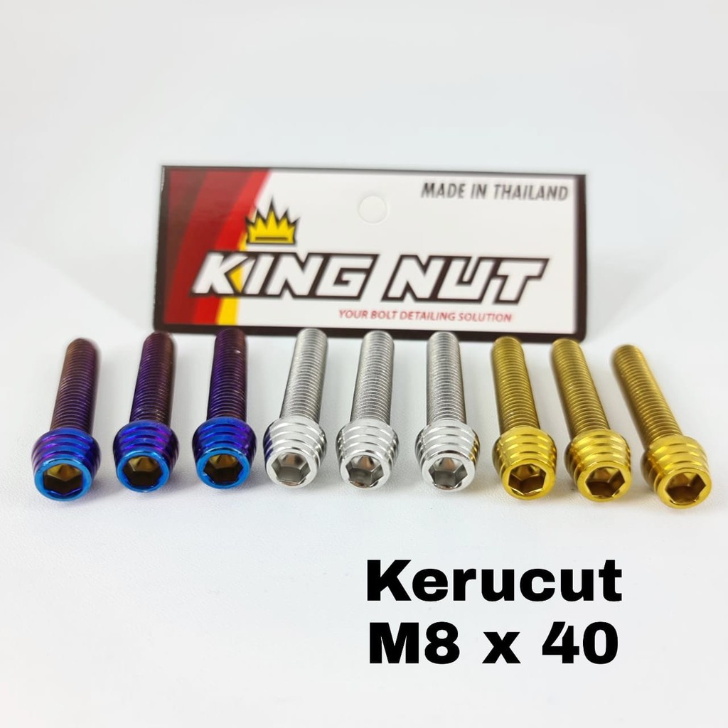 Jual Baut M 8 x 40 Drat 12 x 40 Kerucut Probolt Stainless Steel King ...