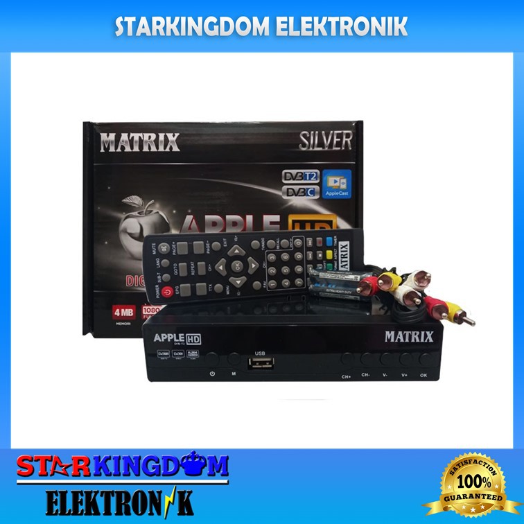 Jual Matrix Apple HD Silver TV Digital DVB-T2 Set Top Box UHF Free ...
