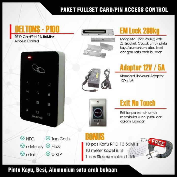 Jual Smart Door Lock Akses Door Access Control Card Rfid 13.56Mhz Em ...