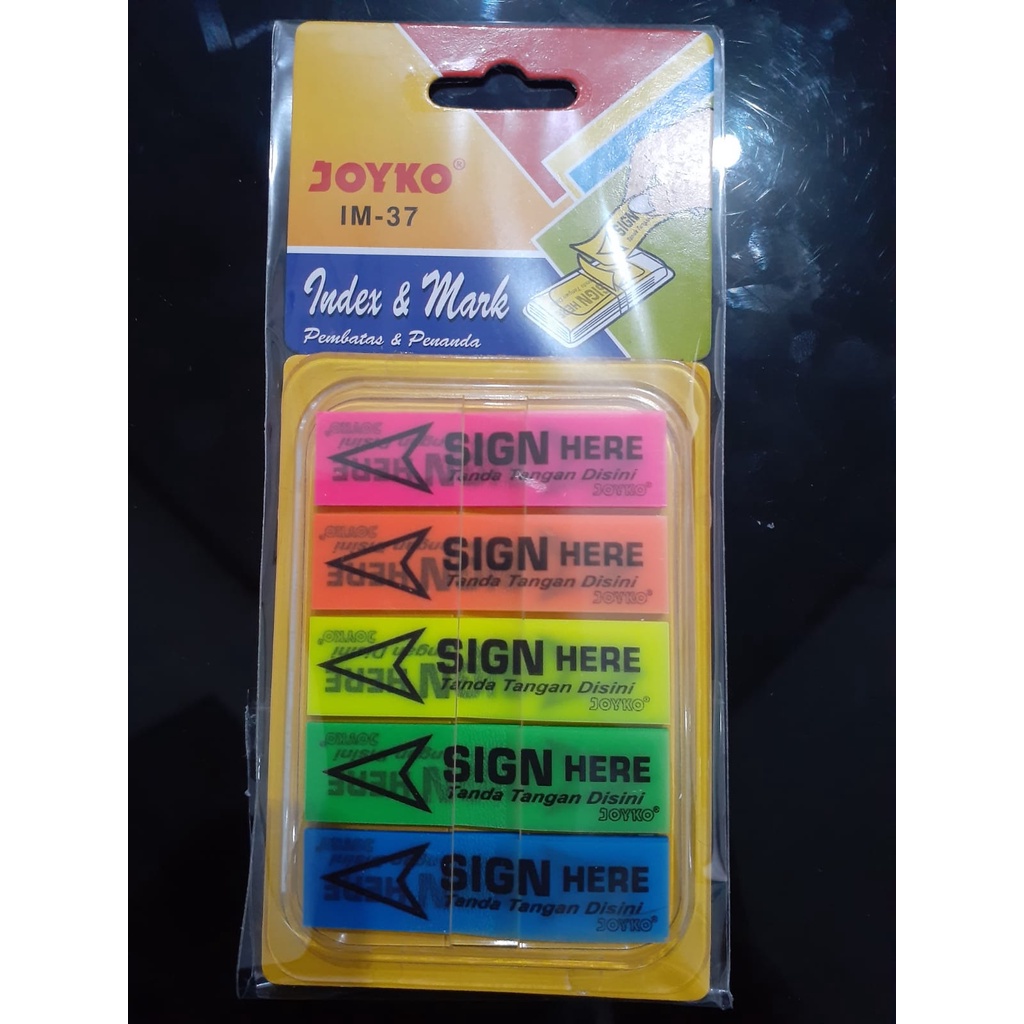 Jual Index memo Sign Here 5 Warna Joyko IM-37 | Shopee Indonesia