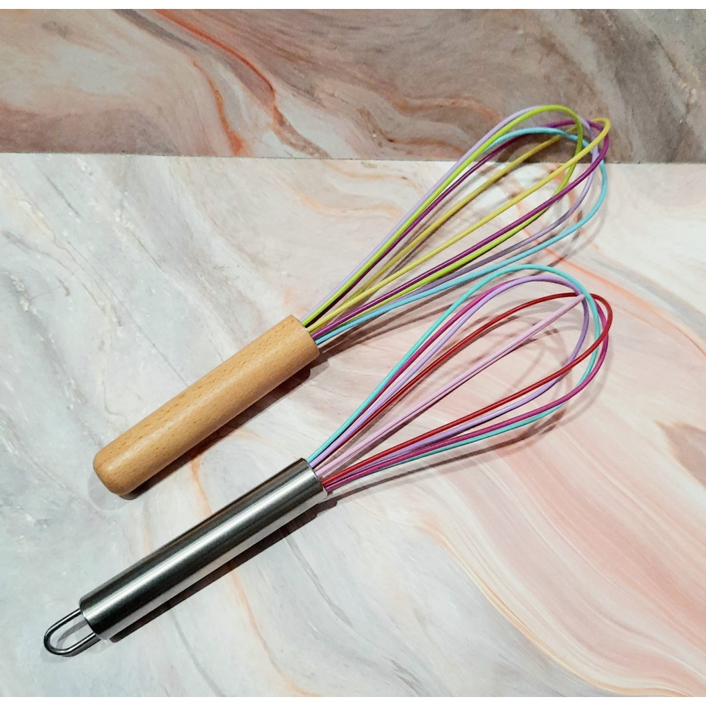 Jual Whisker Silicon / Hand Whisk / Kocokan Telur Rainbow / Pelangi ...