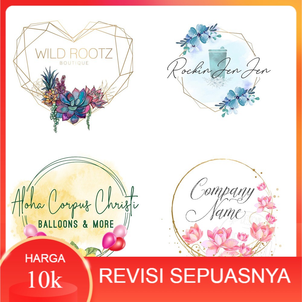Jual jasa bikin desain logo toko olshop unik elegant | Shopee Indonesia