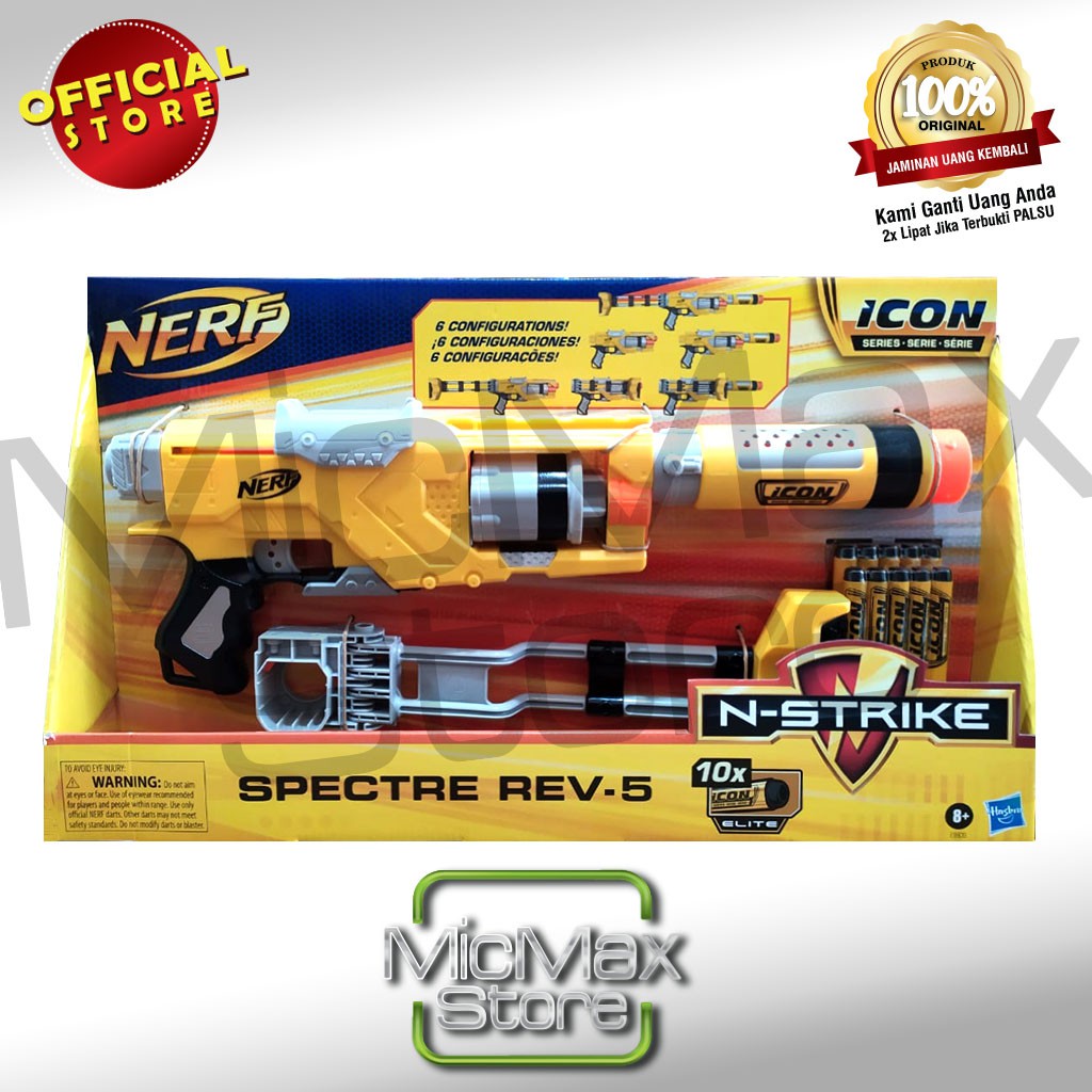 Jual Nerf N-Strike NStrike Icon Series Spectre Rev.5 Rev5 | Shopee ...