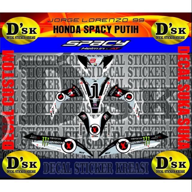 Jual decal Sticker Fullbody dekal sticker motor Honda Spacy Lorenzo 99 ...