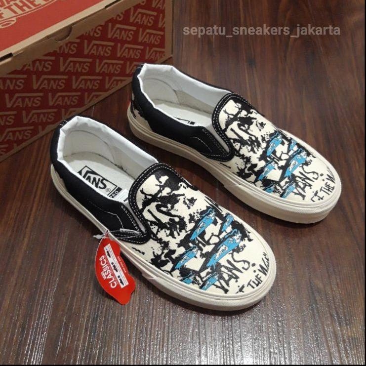 Jual 136 Sepatu VANS Slip On Vault Og Classic Lx x Ralp Steadman "Blue ...