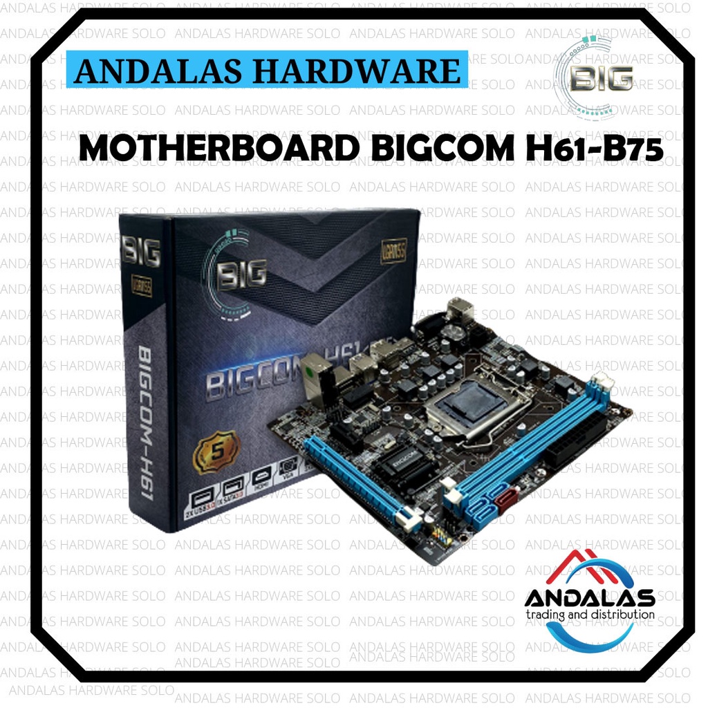 Jual MOTHERBOARD INTEL H61 BIGCOM H61-B75 | Shopee Indonesia