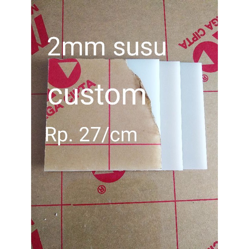 Jual Acrylic /akrilik potongan 2mm susu /akrilik lembaran ukuran custom/mika bening/transpararan ...
