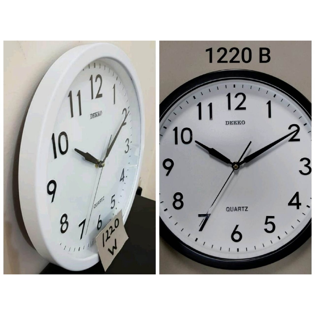 Jual Jam Dinding besar DEKKO diameter 30-40 cm hitam dan putih | Shopee ...