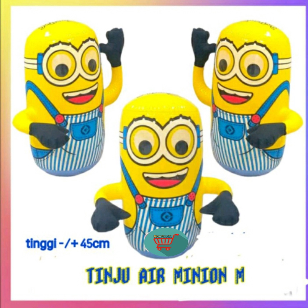 Jual balon minion tinju pasir , balon tiup minion baru ( tiupan ...