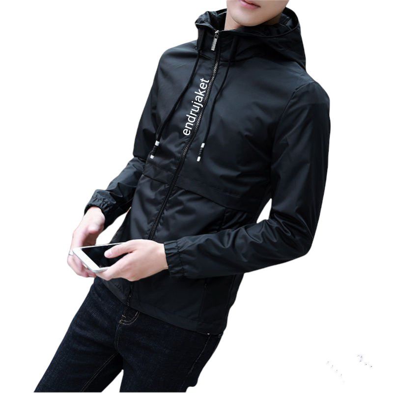 Jual jaket Korean stylish/jaket pria anti air model hoodie | Shopee ...